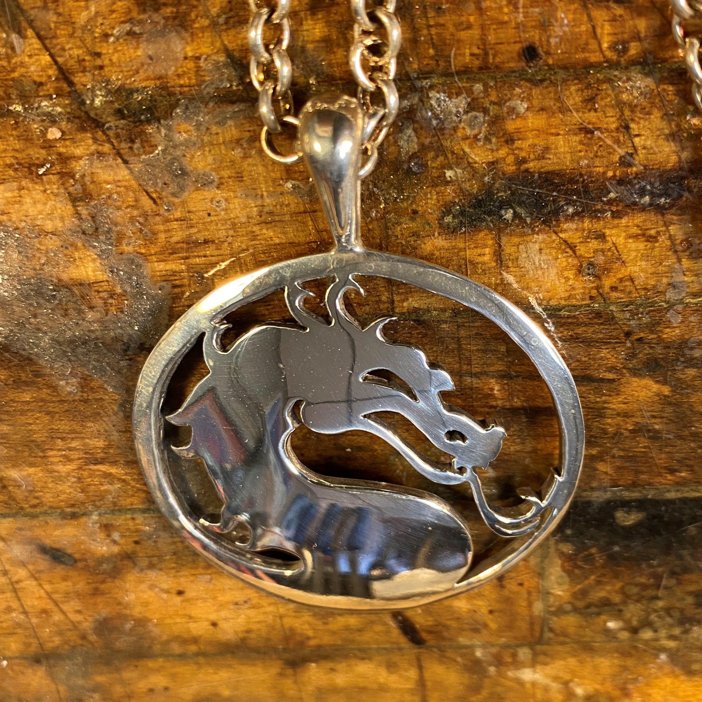 Sleek Silver Dragon Medalion in Sterling Silver – Silver Phoenix Online ...